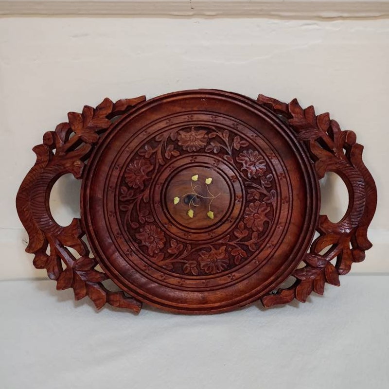 Carved Wood Tray - Etsy