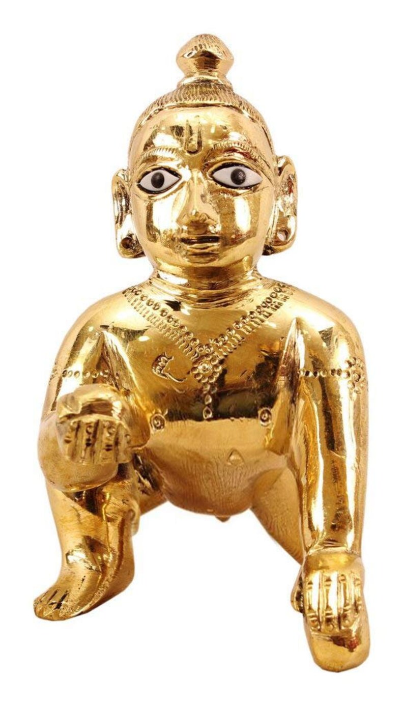 Brass Handmade Lord Laddu Gopal Ji God Idol - Etsy