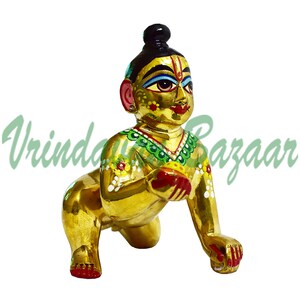 Ashta Dhatu Laddu Gopal/little Krishna Idol for Home Temple Size 2 ...