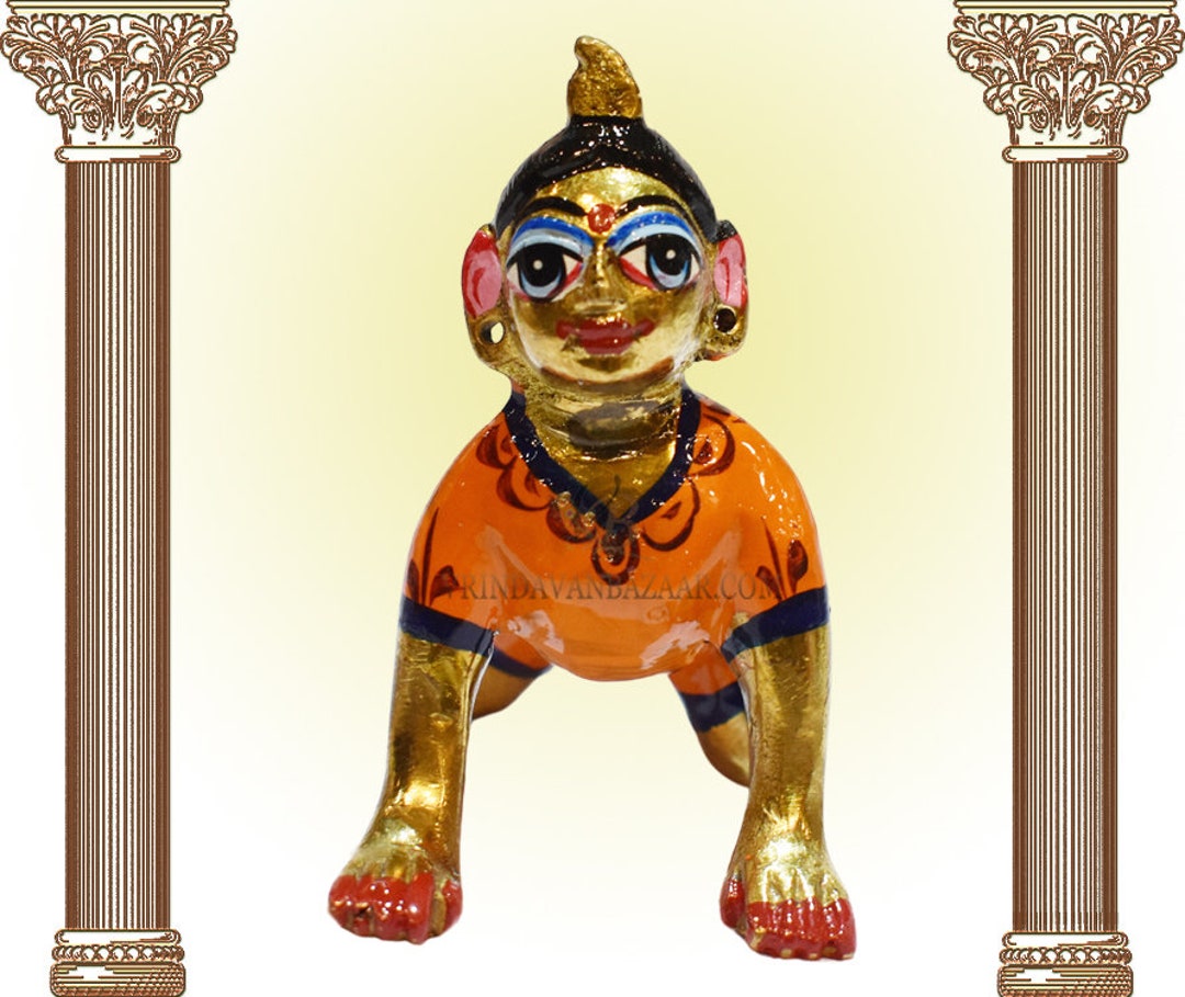 2.5 Inch Brass Baby Radha From Vrindavan Srimati Radha Rani - Etsy