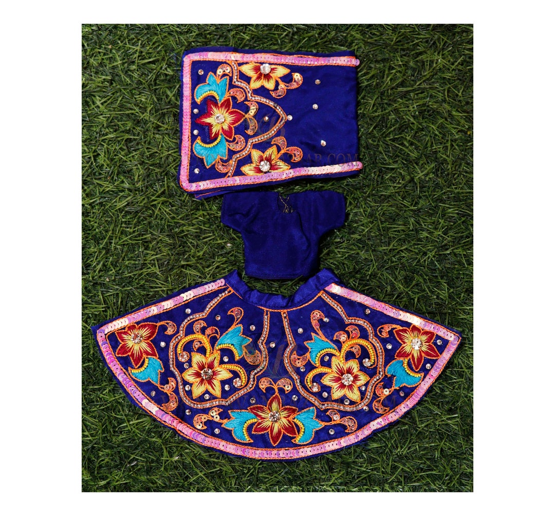 Royal Blue Vrinda Devi Dress Skirt Length 4.5 Inch - Etsy