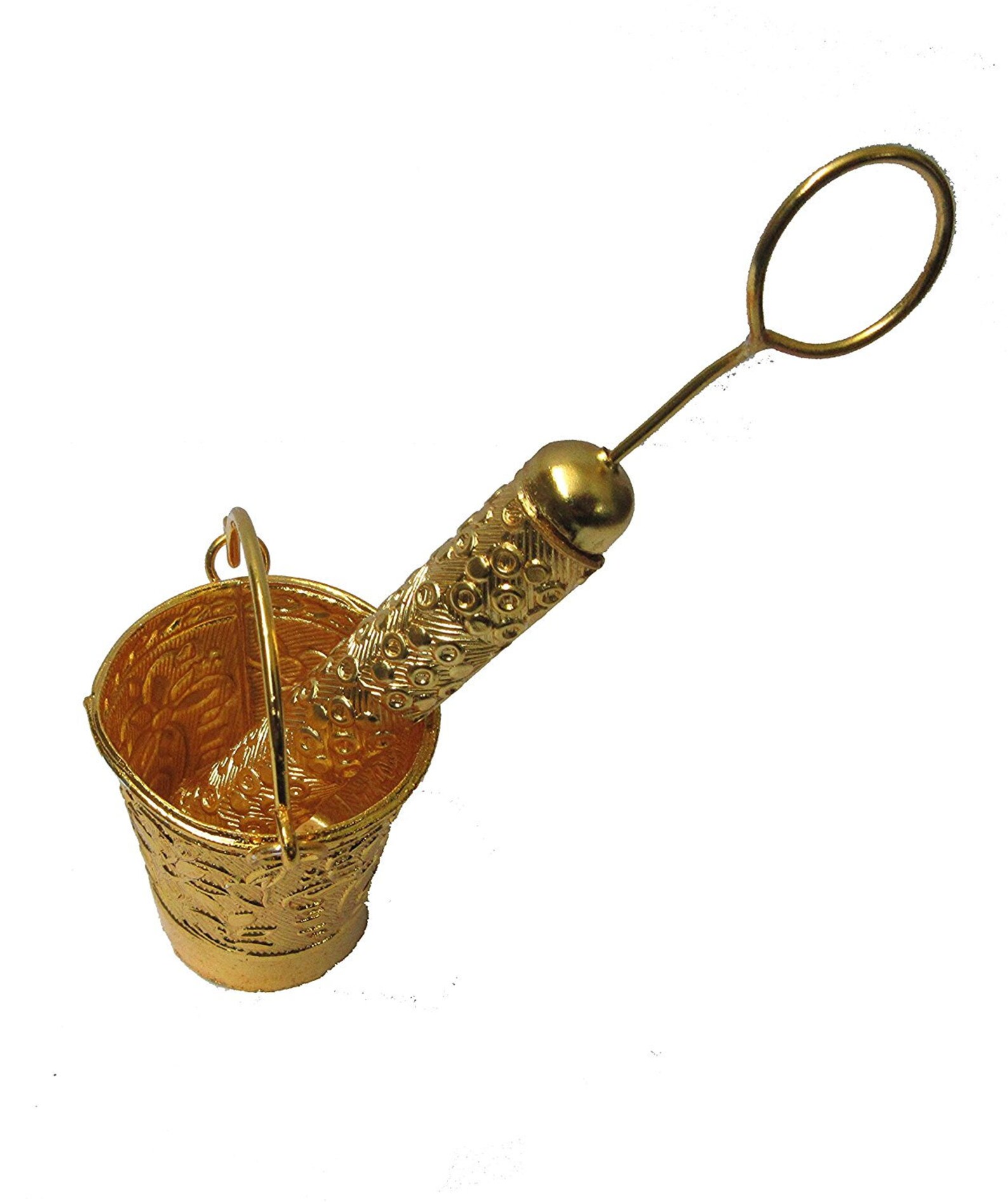 Metallic Finish Bucket and Pichkari/Pichkari Set for Laddu | Etsy