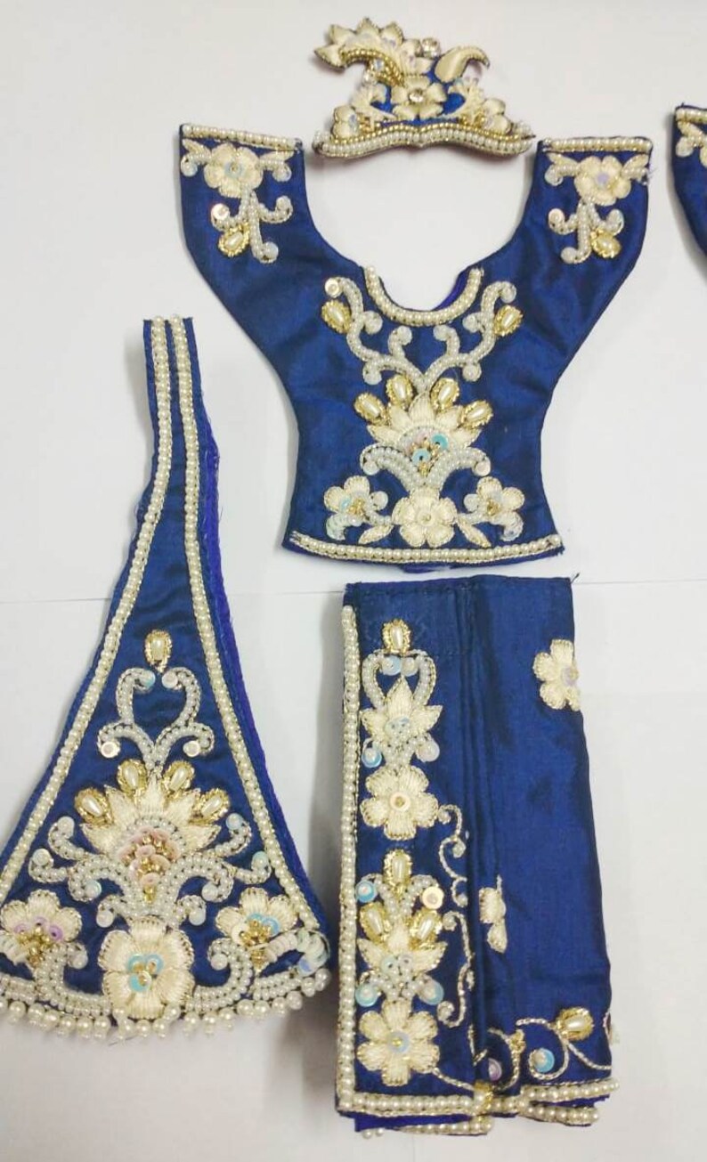 Navy Blue With Zardozi Gaur Nitai Dress 3 Inch - Etsy