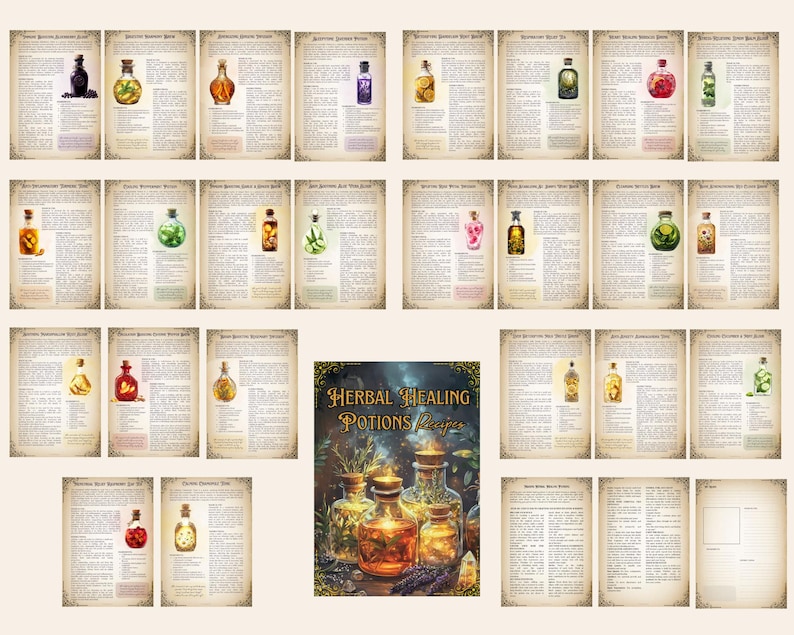 Herbal Healing Potions | Magical Herbalism Guide PDF | Potion Recipes ...