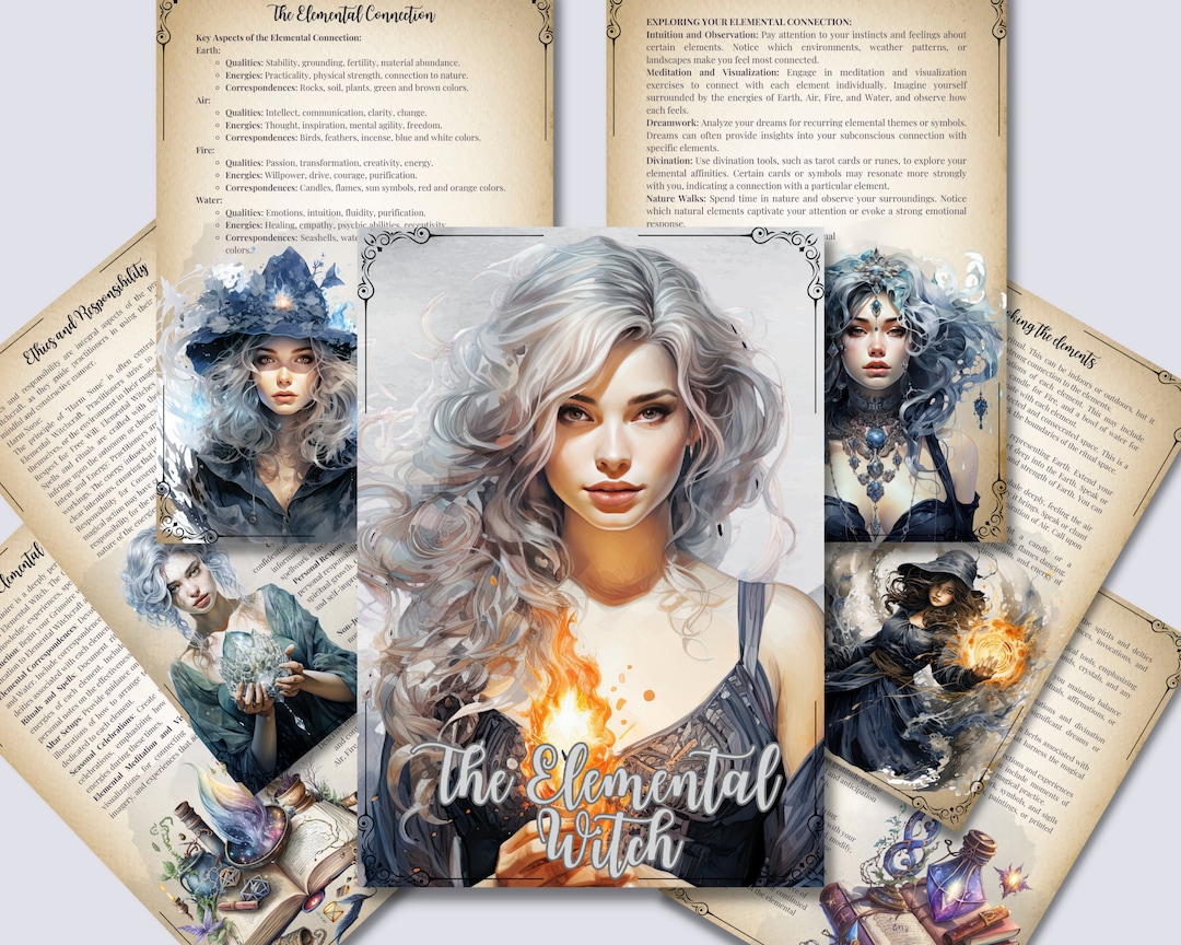 The Elemental Witch. Basics. Beautiful Pages for Your Grimoire or Book ...