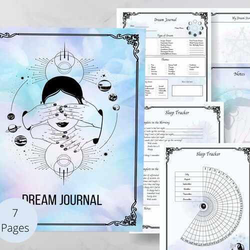 Dream Journal Printable Tracker Pages. Dream Interpretation - Etsy