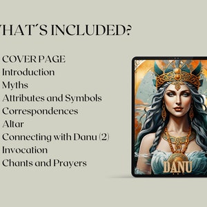 Danu Celtic Goddess Mythology Pages for Grimoire (PDF) - Etsy