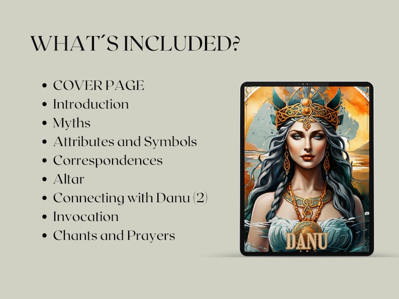 Danu Celtic Goddess Mythology Pages for Grimoire (PDF) - Etsy