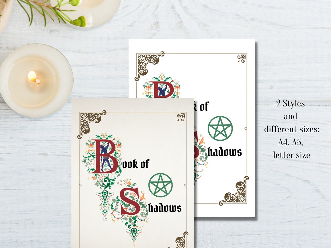 Grimoire Front Page for Book of Shadows / Printable Download / - Etsy