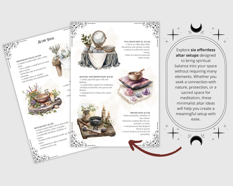 Altar Basics Grimoire Pages | Witchcraft Book of Shadows Printable ...