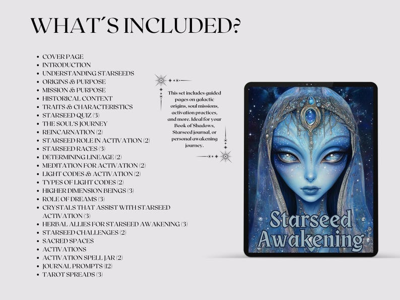 Starseed Awakening Printable Guide & Workbook – Light Codes, Galactic ...