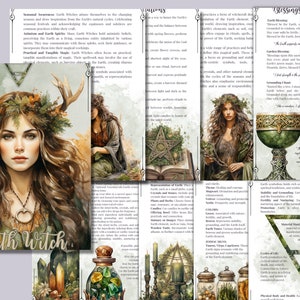 The Elemental Witch. Earth, Air, Water & Fire Witch. BUNDLE. Printable ...