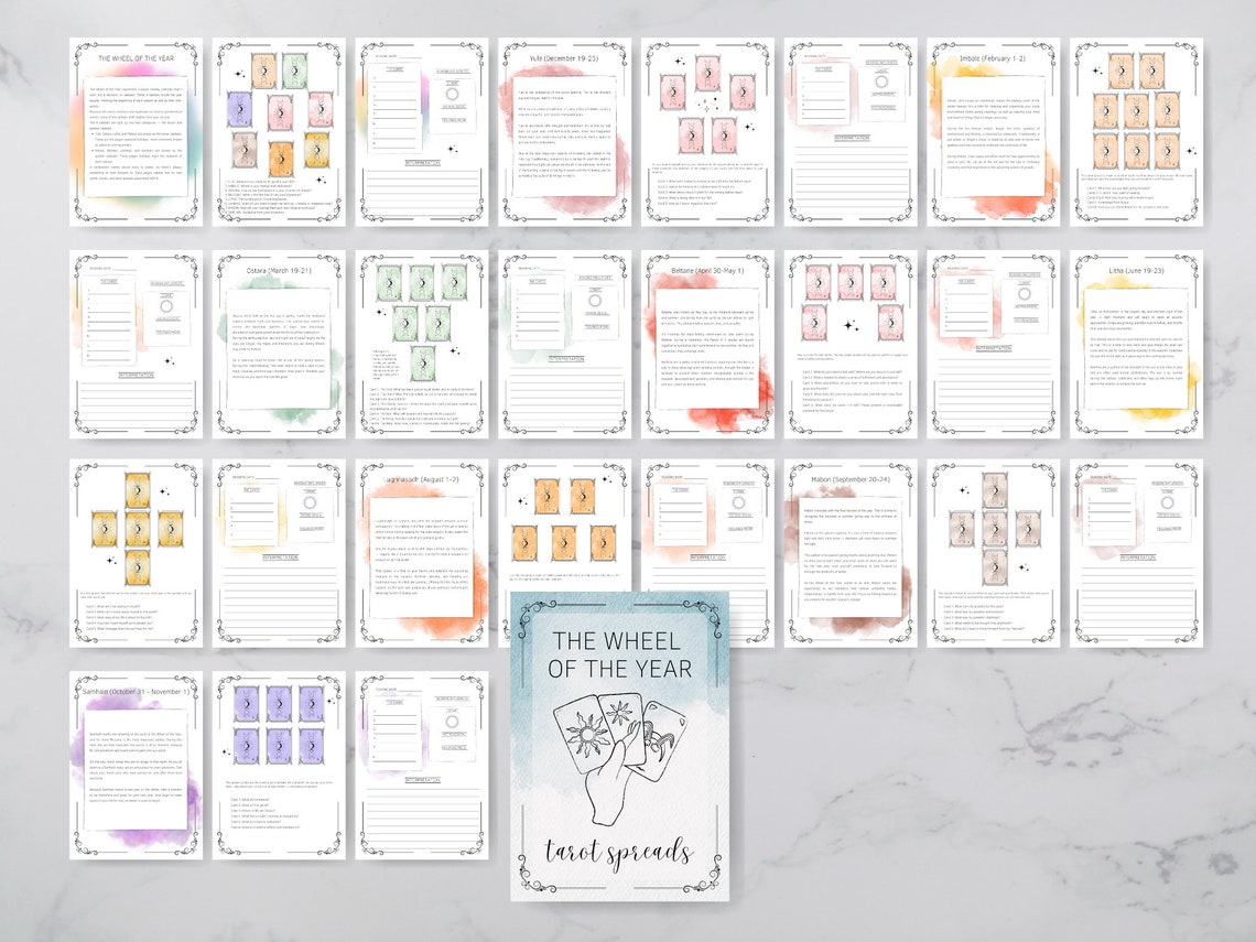 The Wheel of the Year Tarot Spread- Tarot Bundle - Etsy