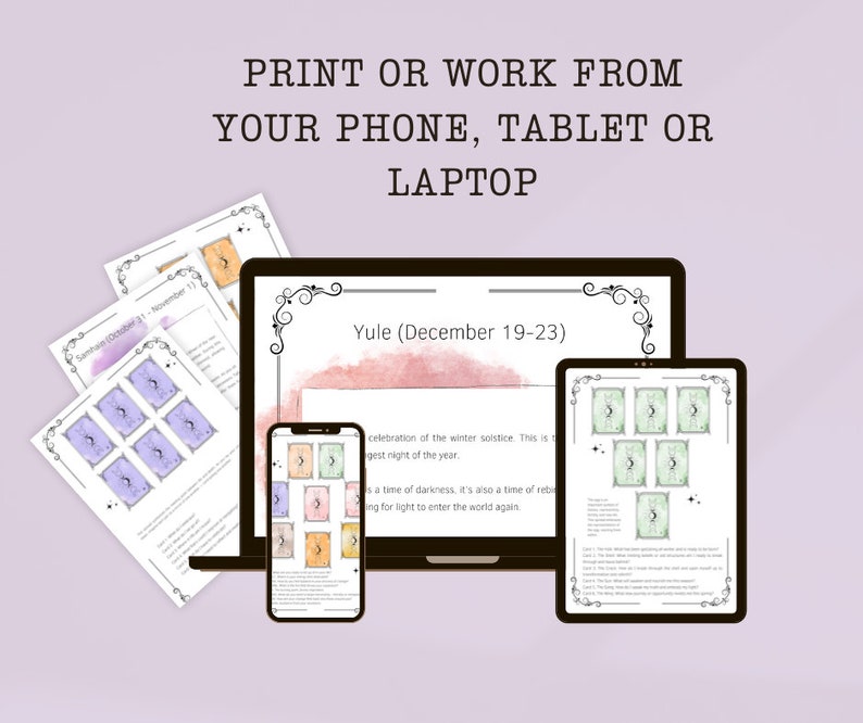 The Wheel of the Year Tarot Spread- Tarot Bundle - Etsy