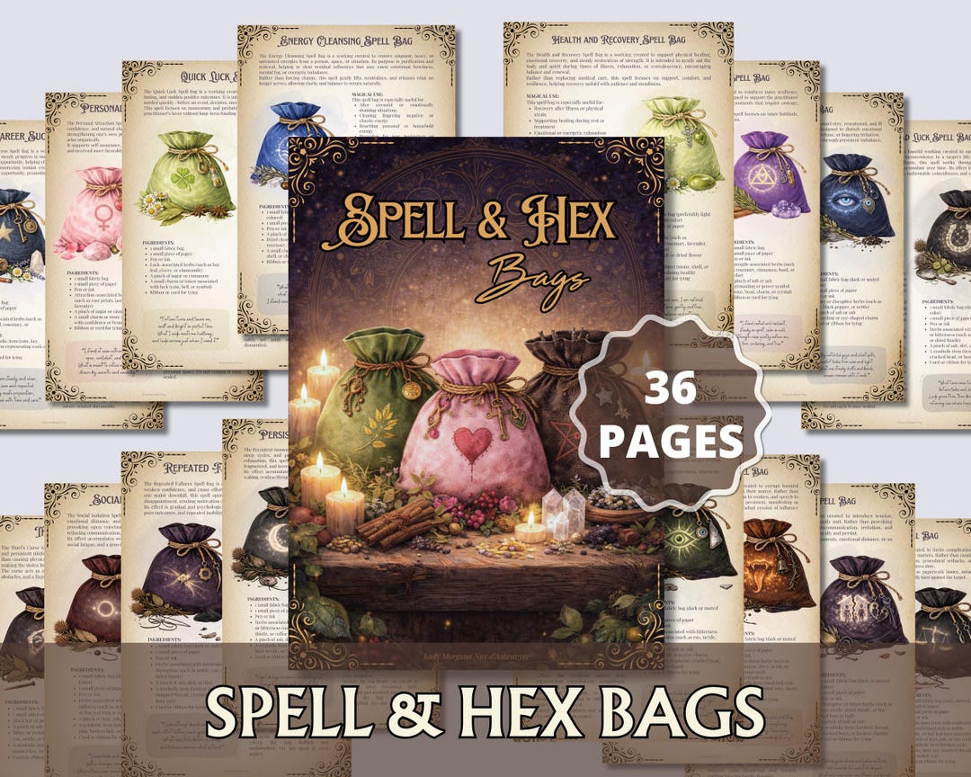 Spell & Hex Bags Grimoire Pages | Traditional Witchcraft Pages ...