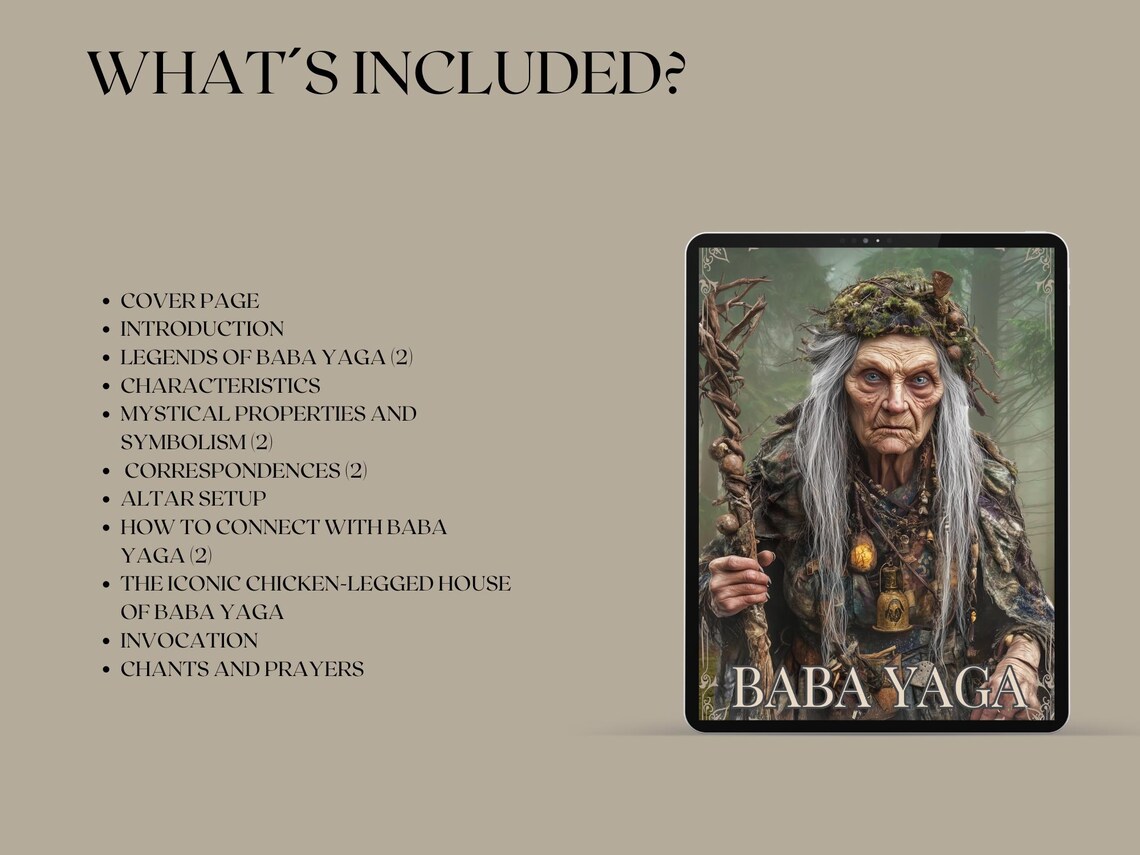 Baba Yaga Grimoire Pages: Slavic Folklore Witch (printable PDF) - Etsy