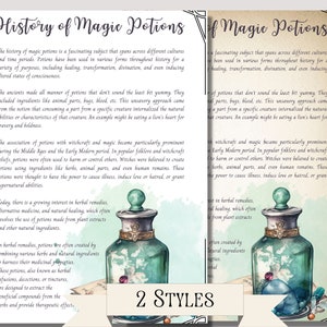 Potions. Beautiful Pages for Your Book of Shadows. Instant Download. - Etsy