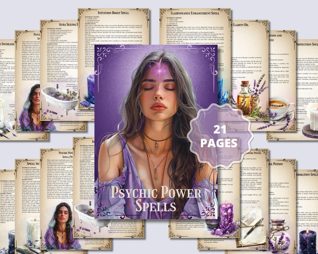 Psychic Power Spells: Grimoire Pages (PDF) - Etsy