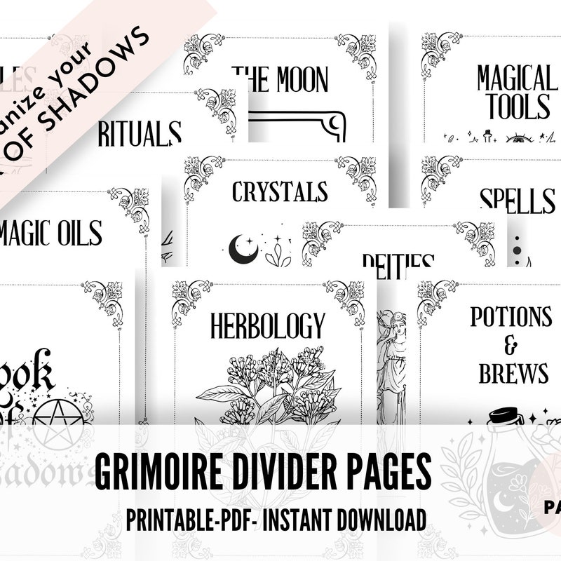 Grimoire Divider Page - Etsy UK