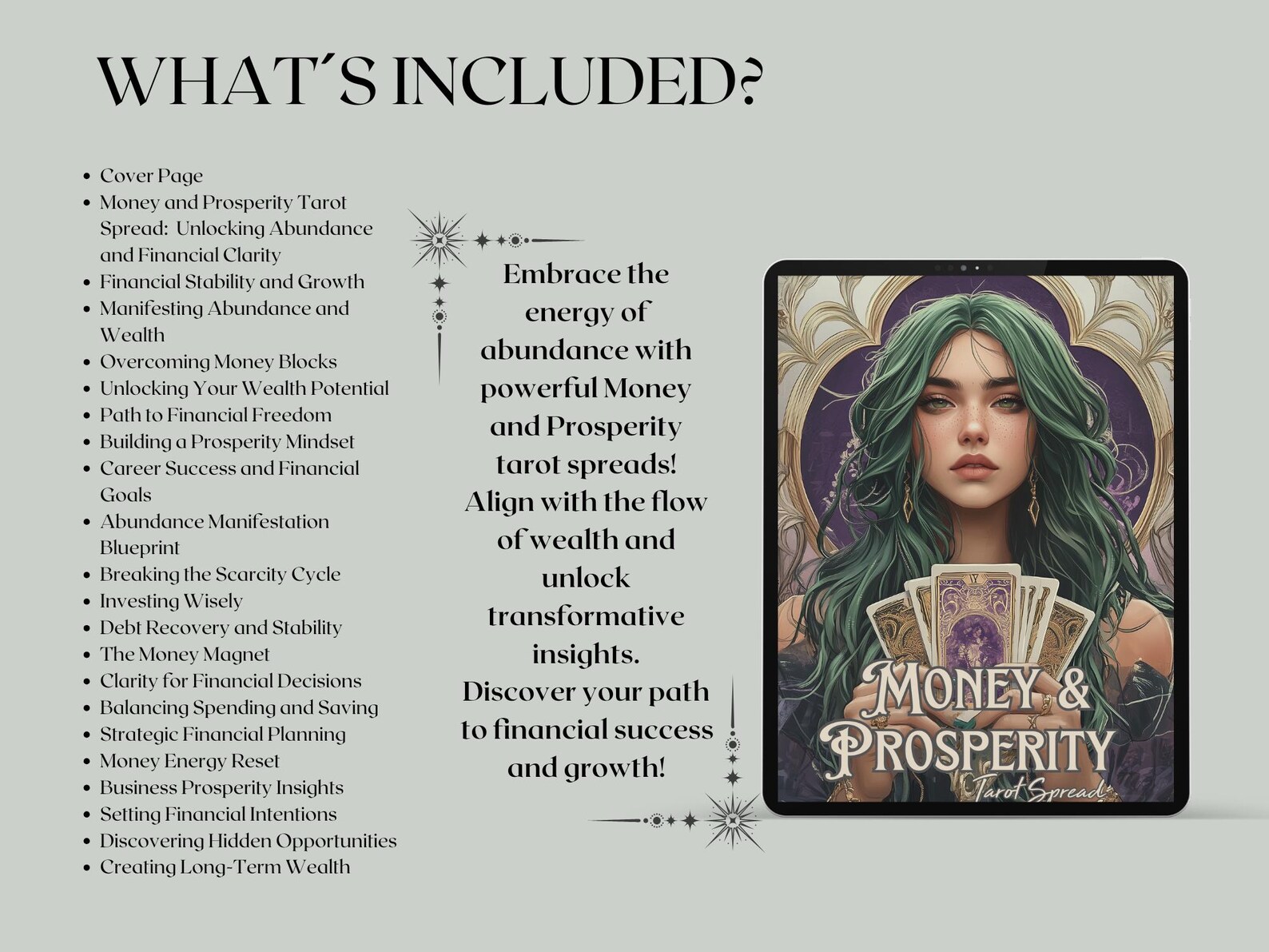 Money & Prosperity Tarot Spreads Journal: Financial Guidance (printable ...