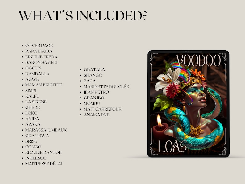 Voodoo Loas & Orishas Printable Grimoire PDF – Spirits, Deities ...
