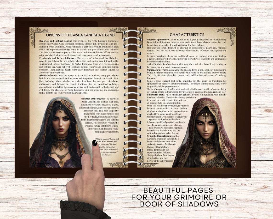 Aisha Kandisha Grimoire Pages: Moroccan Djinn Lore (printable PDF) - Etsy
