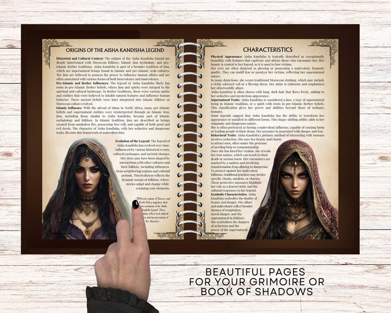 Aisha Kandisha Grimoire Pages: Moroccan Djinn Lore (printable PDF) - Etsy