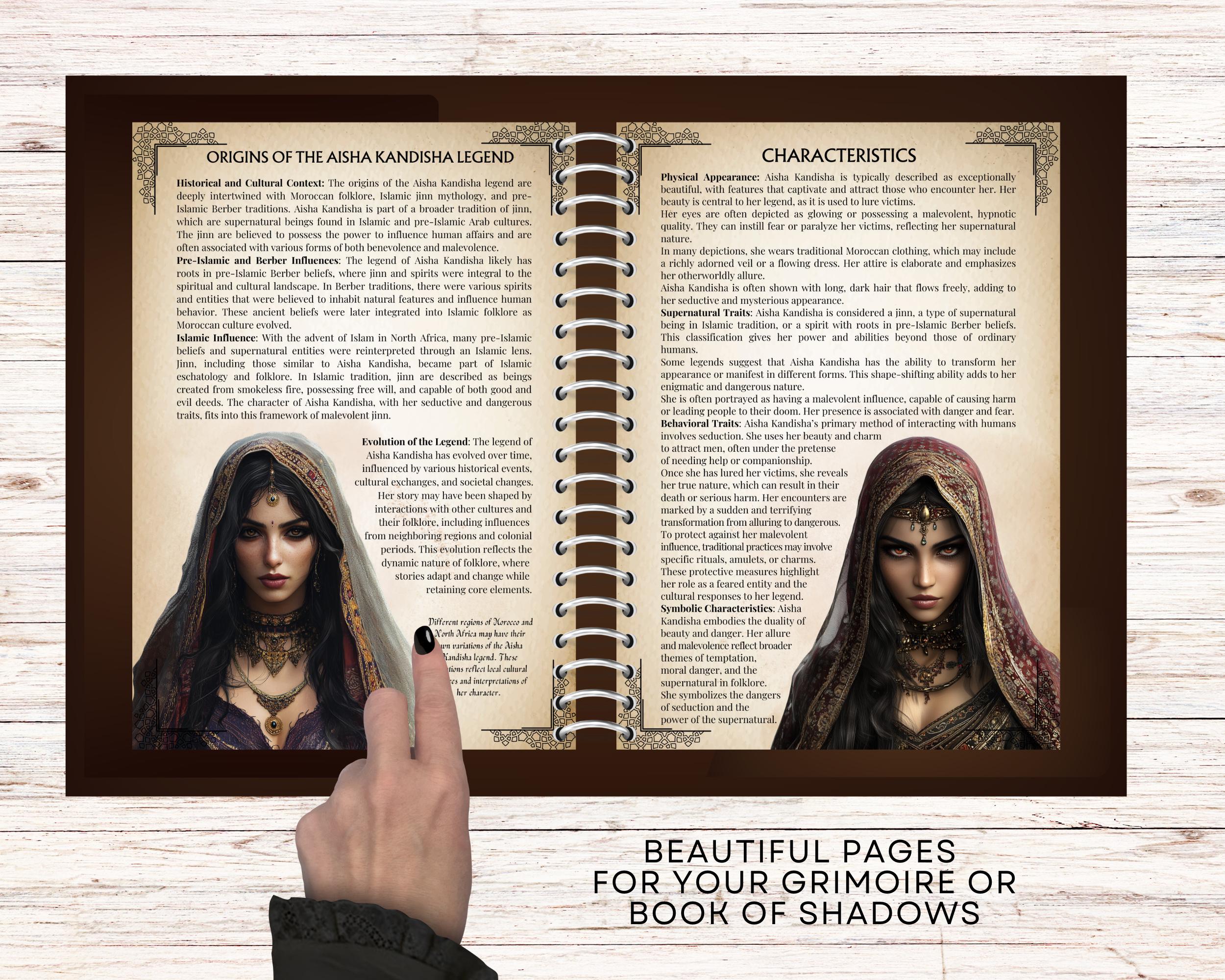 Aisha Kandisha Grimoire Pages: Moroccan Djinn Lore (printable PDF) - Etsy