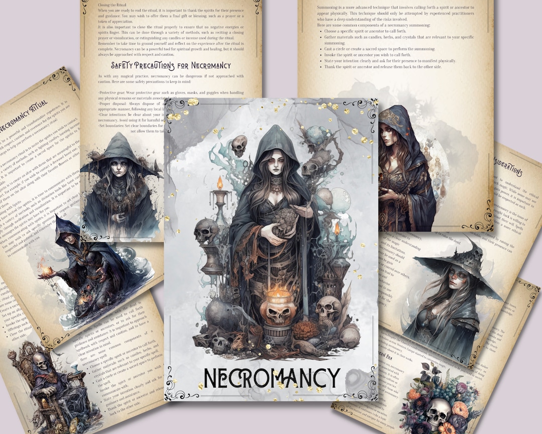 Necromancy Guide for Beginners: Book of Shadows Pages (digital Download ...