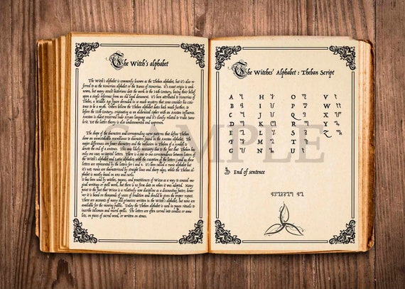 THEBAN MAGICK ALPHABET Used to Write Spells Instant - Etsy