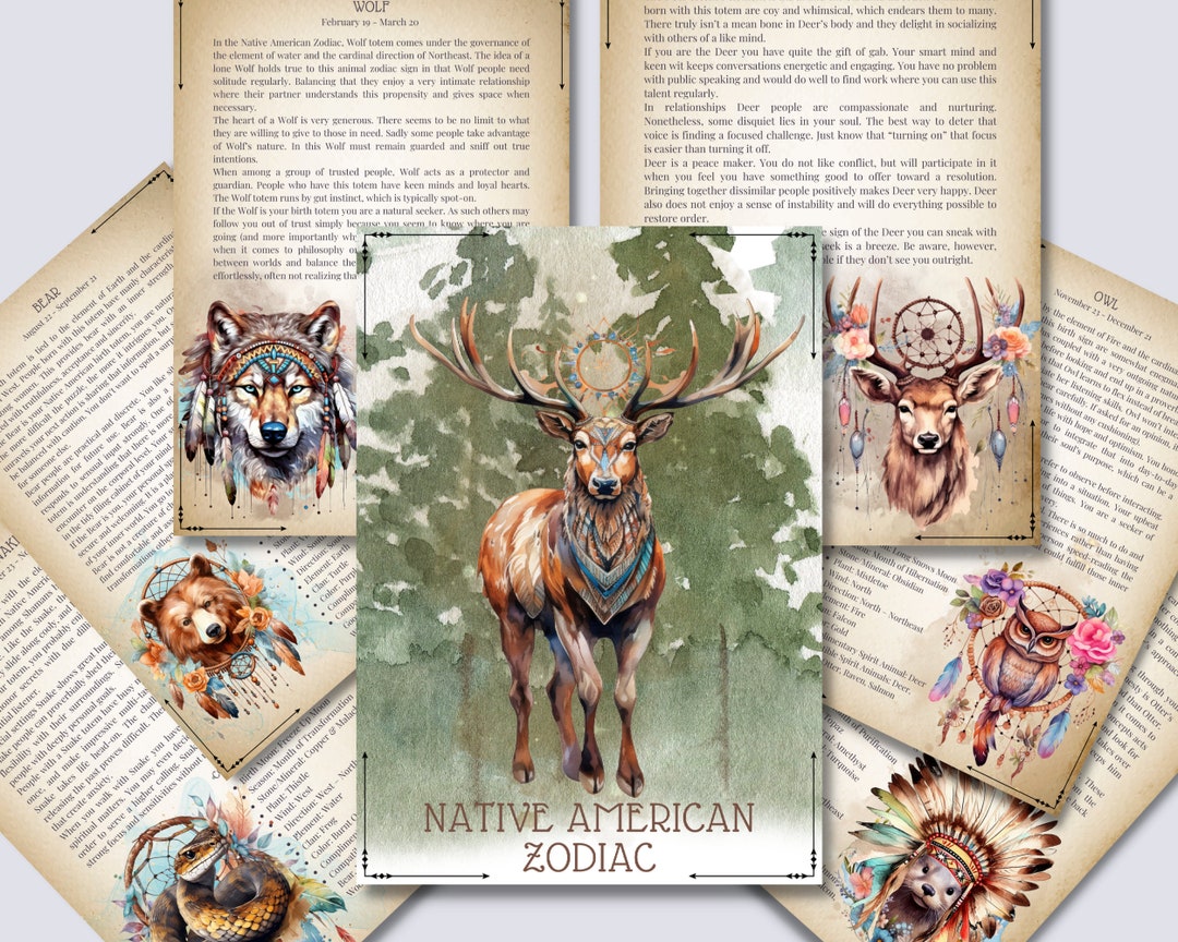 Native American Zodiac. Animals. Beautiful Pages for Your Book of ...