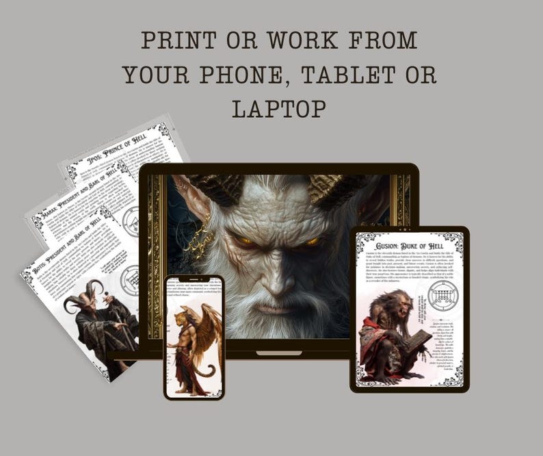 Ars Goetia Demons Compendium — Illustrated Demonology Reference | 72 ...