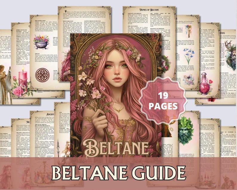 Beltane Grimoire Pages | Love Spell, Ritual & Deity Printable | Book of ...