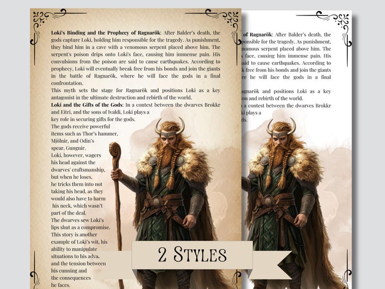 Loki. the Norse Trickster God. Beautiful Pages for Your Grimoire or ...