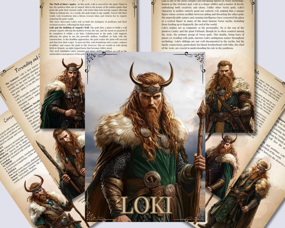 Loki. the Norse Trickster God. Beautiful Pages for Your Grimoire or ...