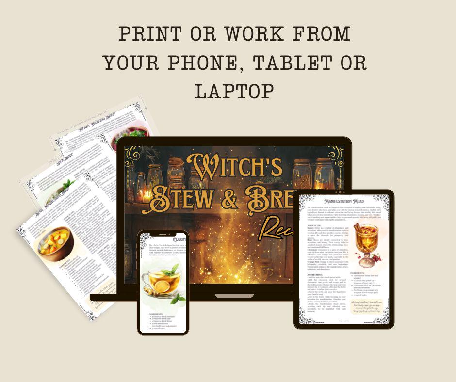 Witch's Stew & Brews Grimoire | 50 Magical Recipes for Body and Soul ...