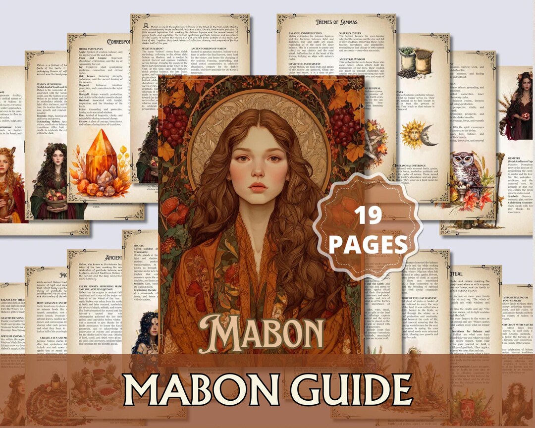 Mabon Grimoire Pages | Autumn Equinox | Book of Shadows PDF | Wiccan ...