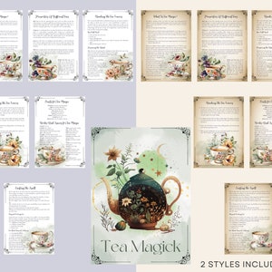 Tea Magick Book of Shadows Pages: Tea Witchcraft Guide (digital ...