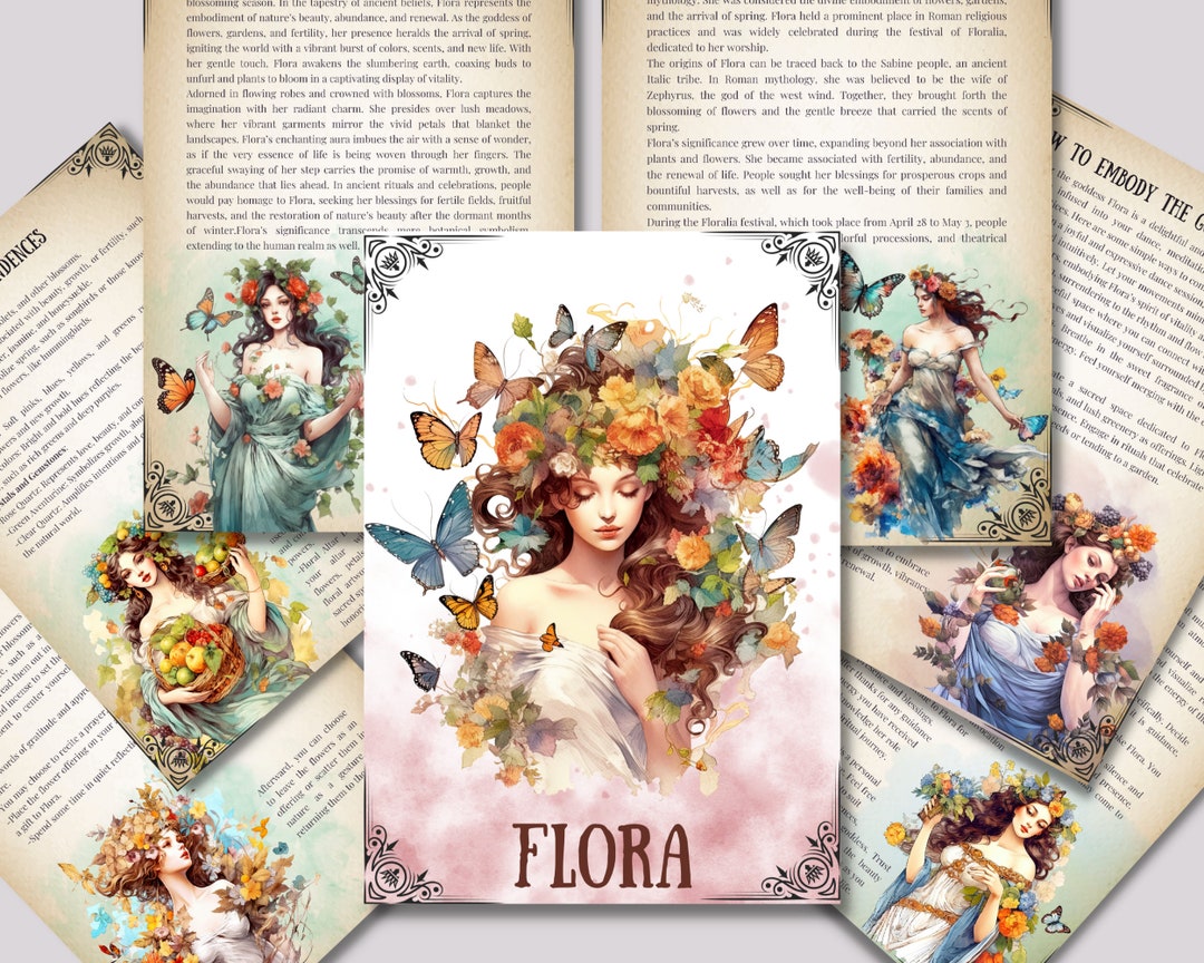 Flora. Roman Goddess of Spring. Beautiful Pages for Your Book of ...