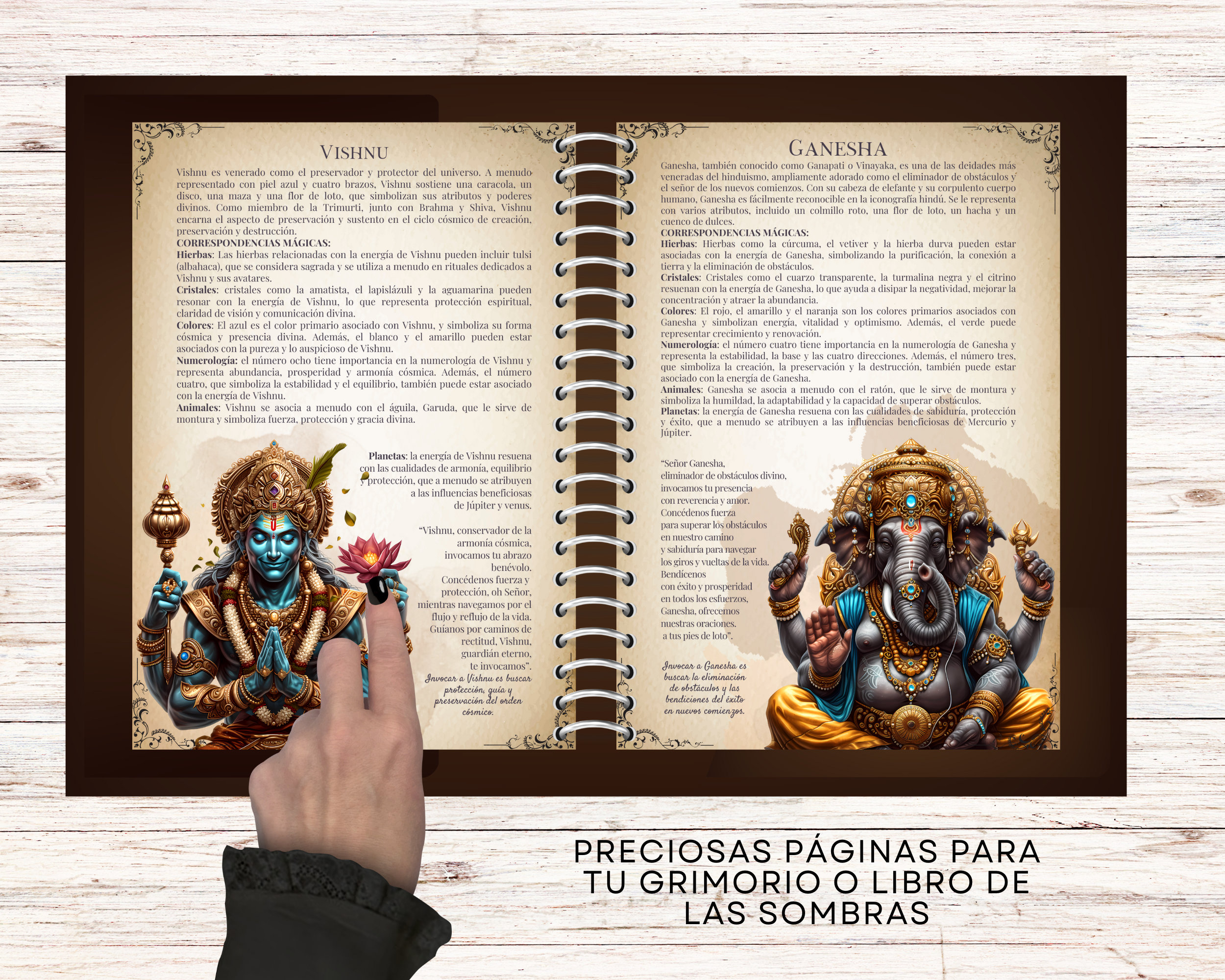 Hindu Gods & Goddesses Grimoire Pages (spanish) (printable PDF) - Etsy