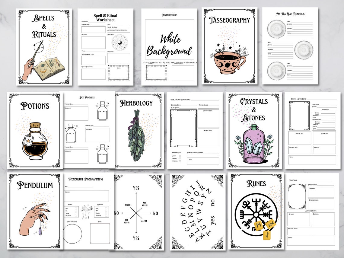 The Witches Workbook Bonus: Magic Correspondences Blank - Etsy
