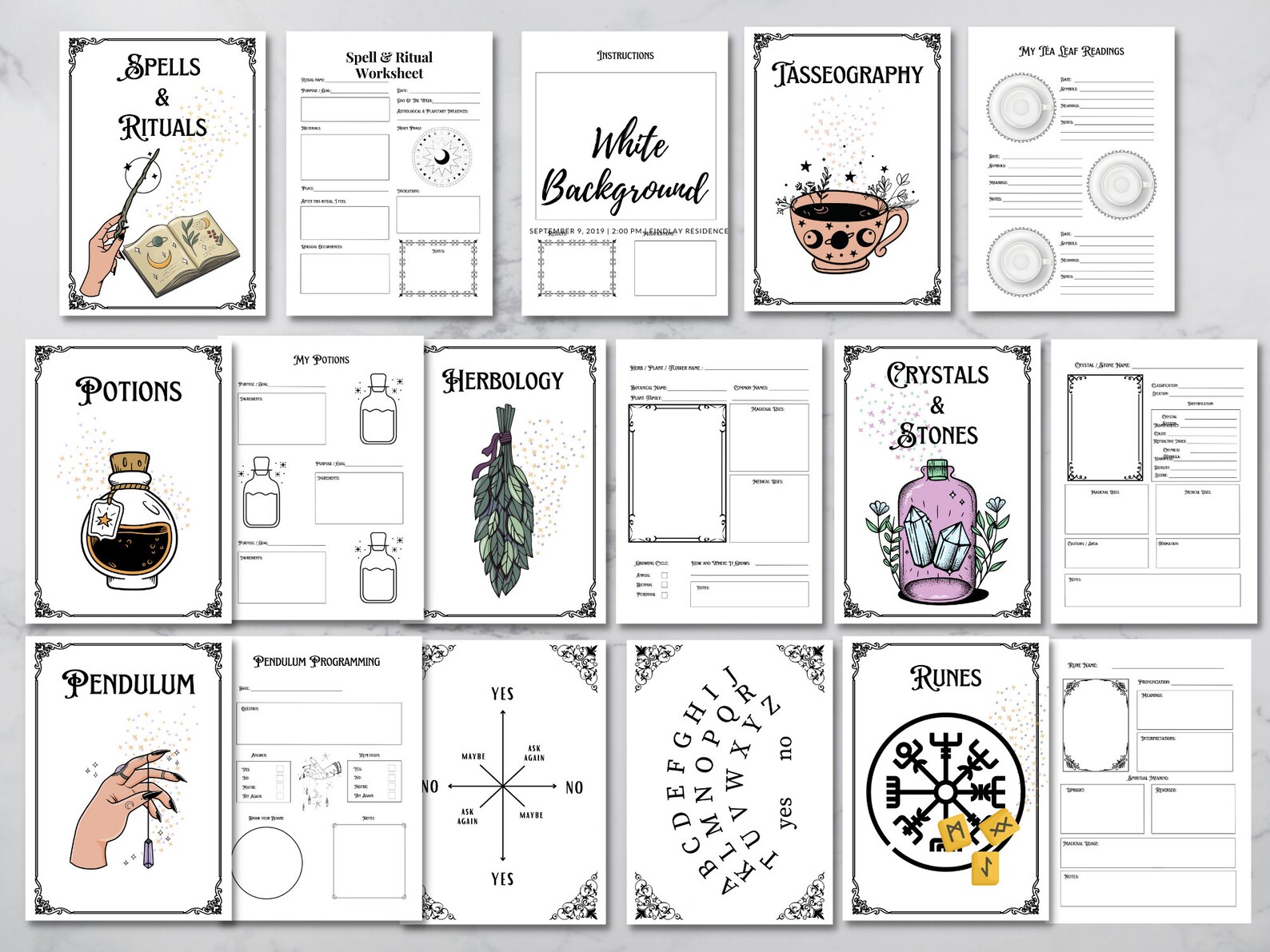 The Witches Workbook Bonus: Magic Correspondences Blank - Etsy