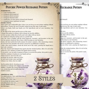 Psychic Power Spells: Grimoire Pages (PDF) - Etsy