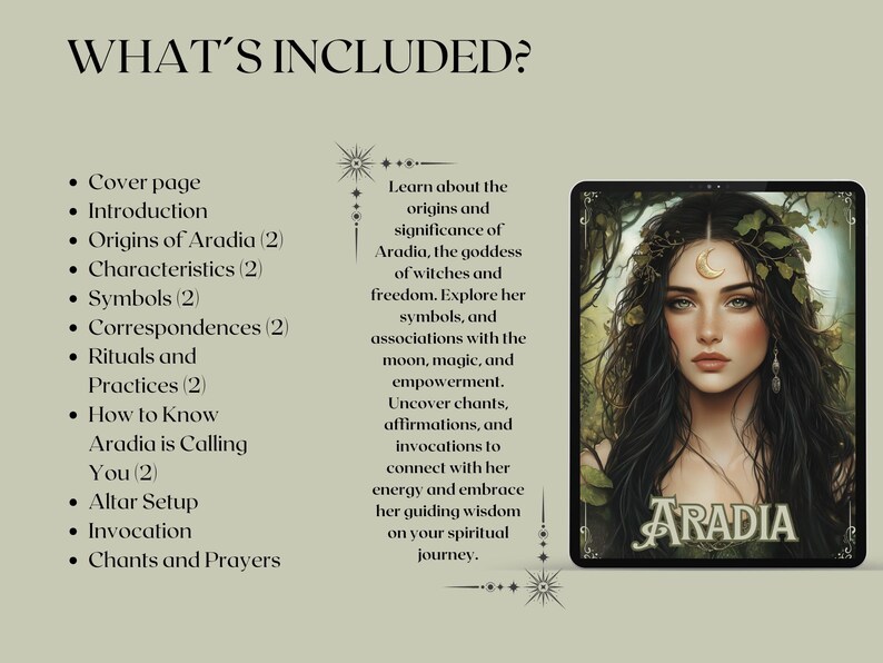 Aradia Goddess Grimoire Pages: Book of Shadows Printable (PDF) - Etsy