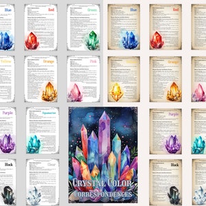 Crystal Color Correspondences. Beautiful Pages for Your Grimoire or ...