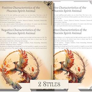Phoenix. Sprit Animal. Beautiful Pages for Your Book of Shadows ...