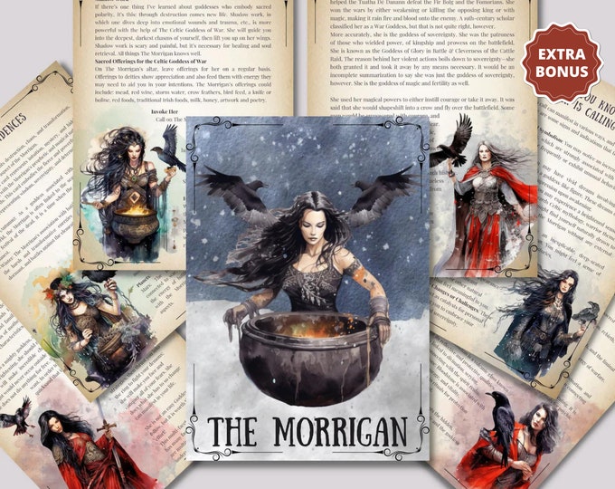 Morrigan Prayer Card - Etsy
