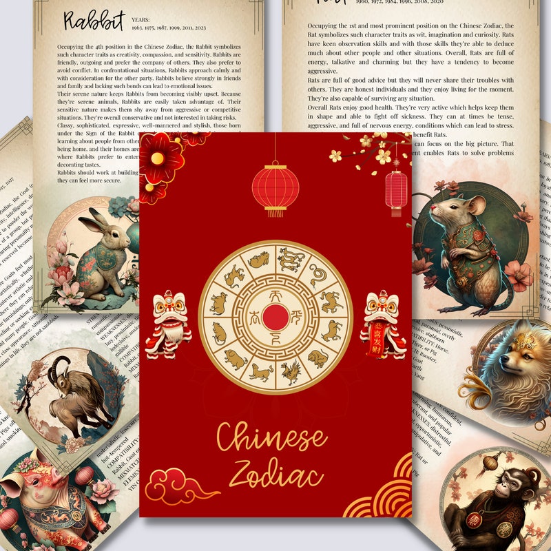 Chinese Zodiac Art - Etsy