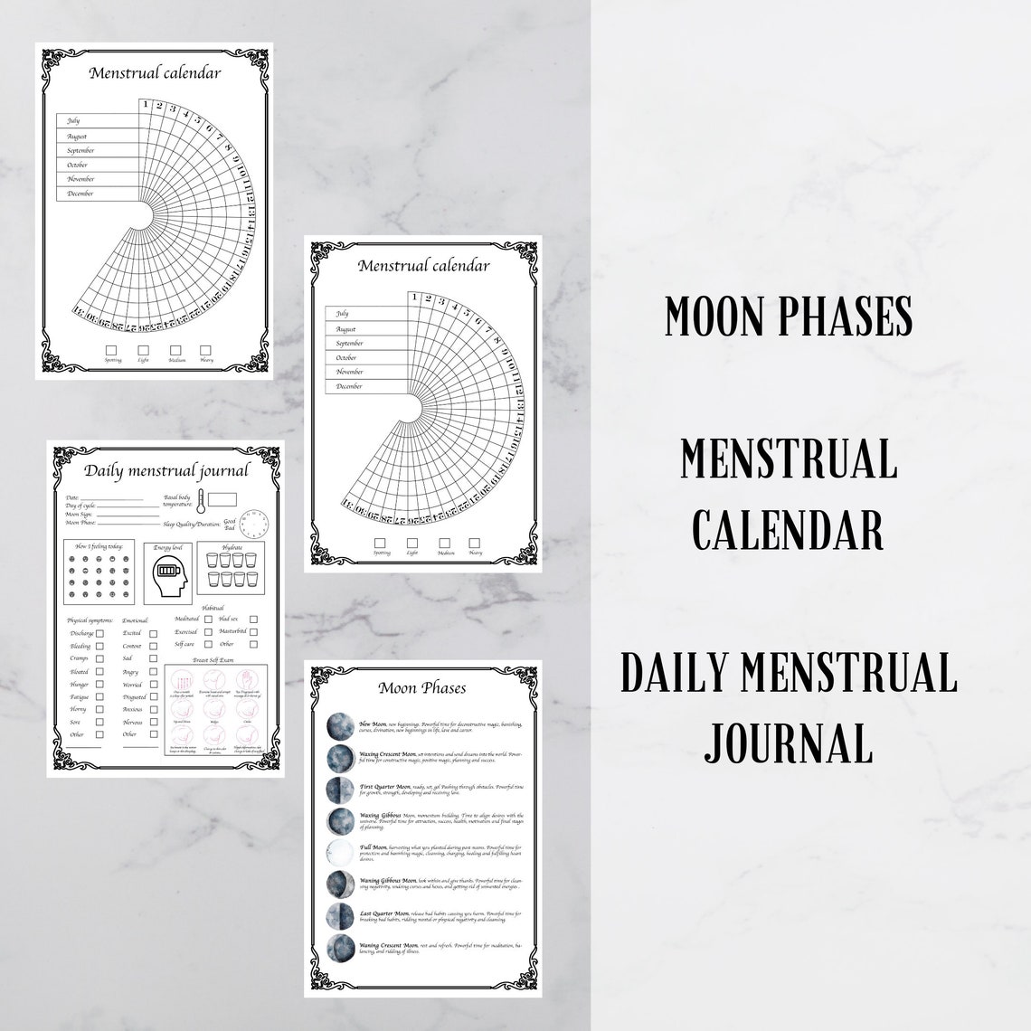 Moon Planner Digital Download Moon Journal - Etsy