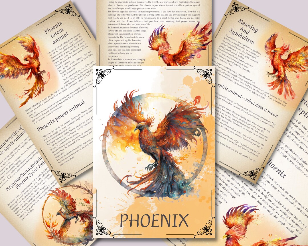 Phoenix. Sprit Animal. Beautiful Pages for Your Book of Shadows ...